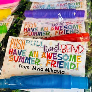 End of Year Gift, Last Day of School Summer Break Fidget Sensory Gift ...