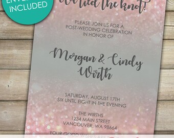 Post Wedding Reception Invitation - Etsy