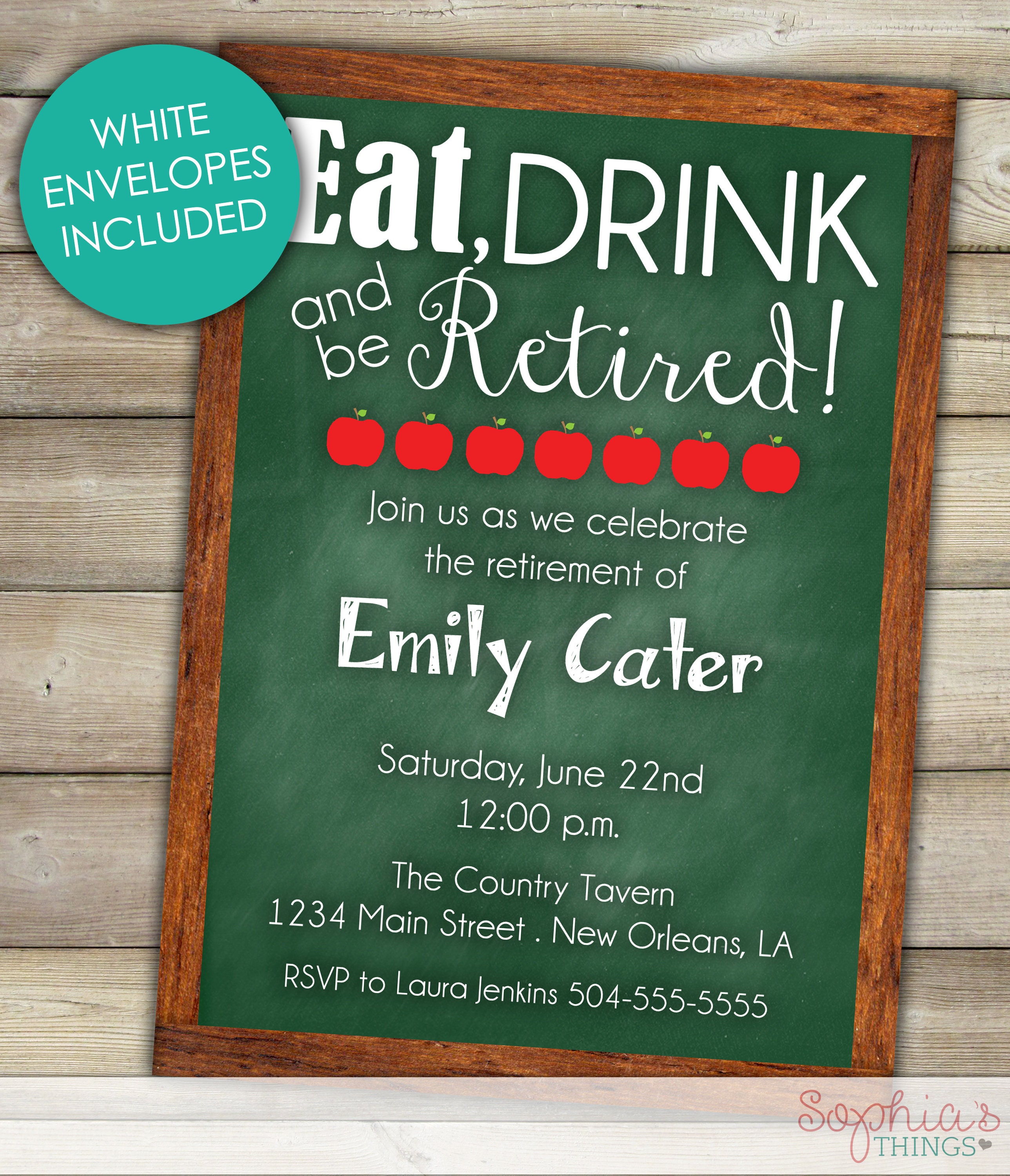 Teacher Retirement Party Invitation Template