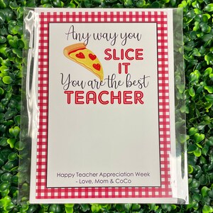 PRINTED Pizza Gift Card Holder, Any Way You Slice It, Teacher ...