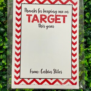 PRINTED Target Gift Card Holder, Teacher Appreciation Gift Card Holder ...