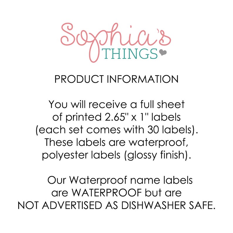 Girl Name School Supply Labels Waterproof Labels - Etsy
