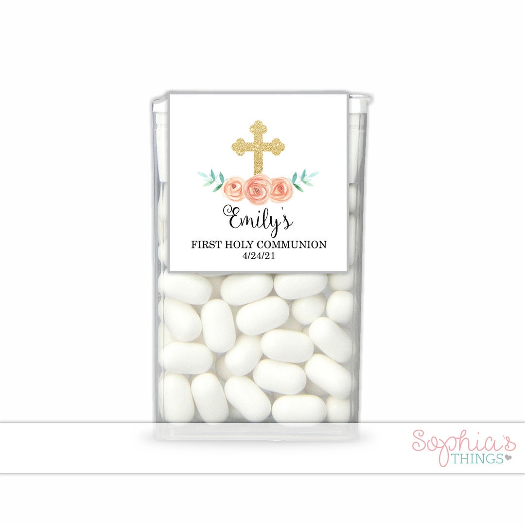 First Holy Communion Mint Box Labels Baptism Party Favor - Etsy