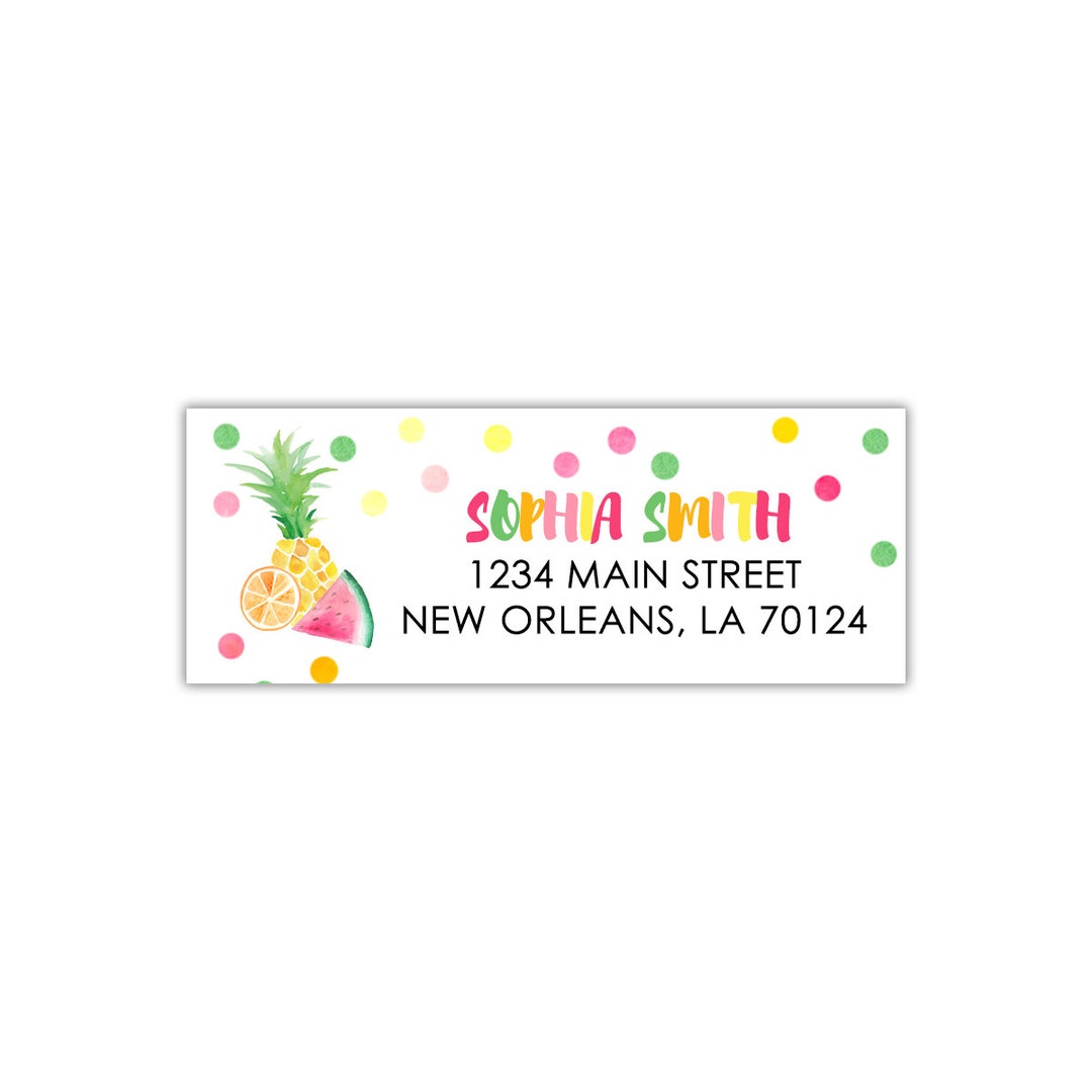 Fruit Return Address Labels, Colorful Address Labels for Envelopes ...
