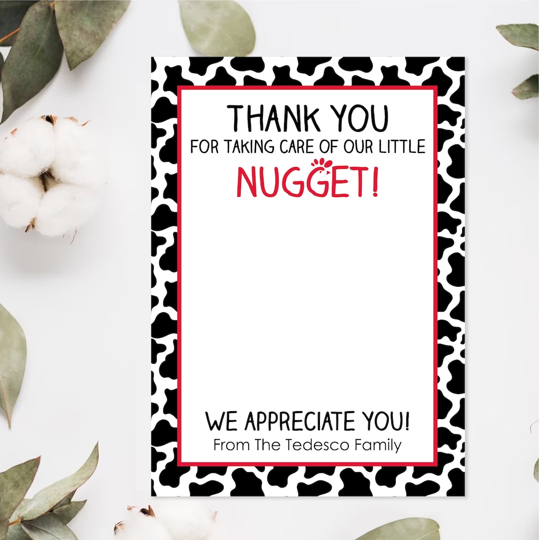 PRINTED Chick Fil A Gift Card Holder, Teacher Appreciation Gift Card ...
