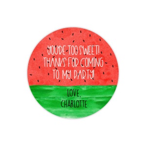 Thanks A Melon for Coming Stickers, Watermelon Stickers, One in A Melon ...