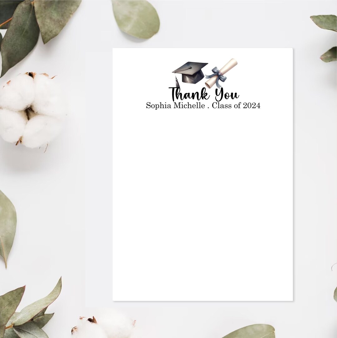 Personalized Graduation Notepad, Custom Grad Notepad, Writing Pad ...