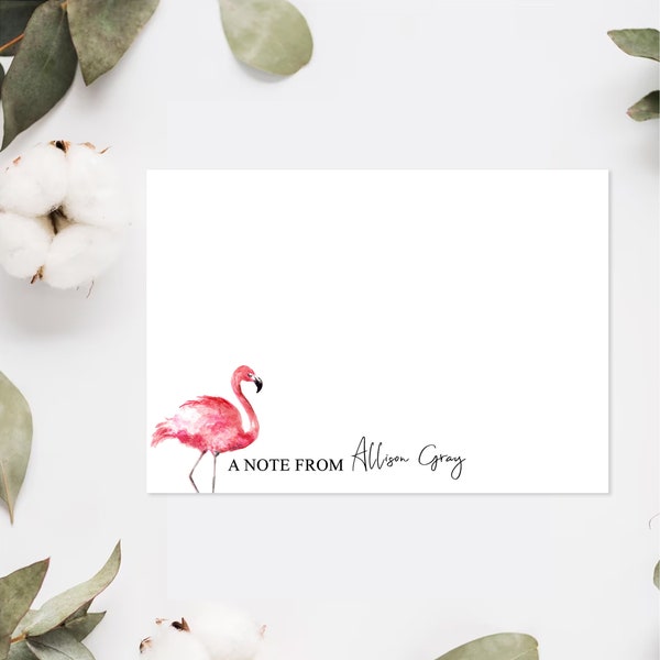 Flamingo Note Cards - Etsy