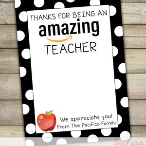 PRINTED Amazon Gift Card Holder Thanks for Being so Amazing - Etsy