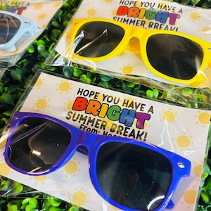 End of School Year Gift, Last Day of School Gift, Sunglasses Favor for ...