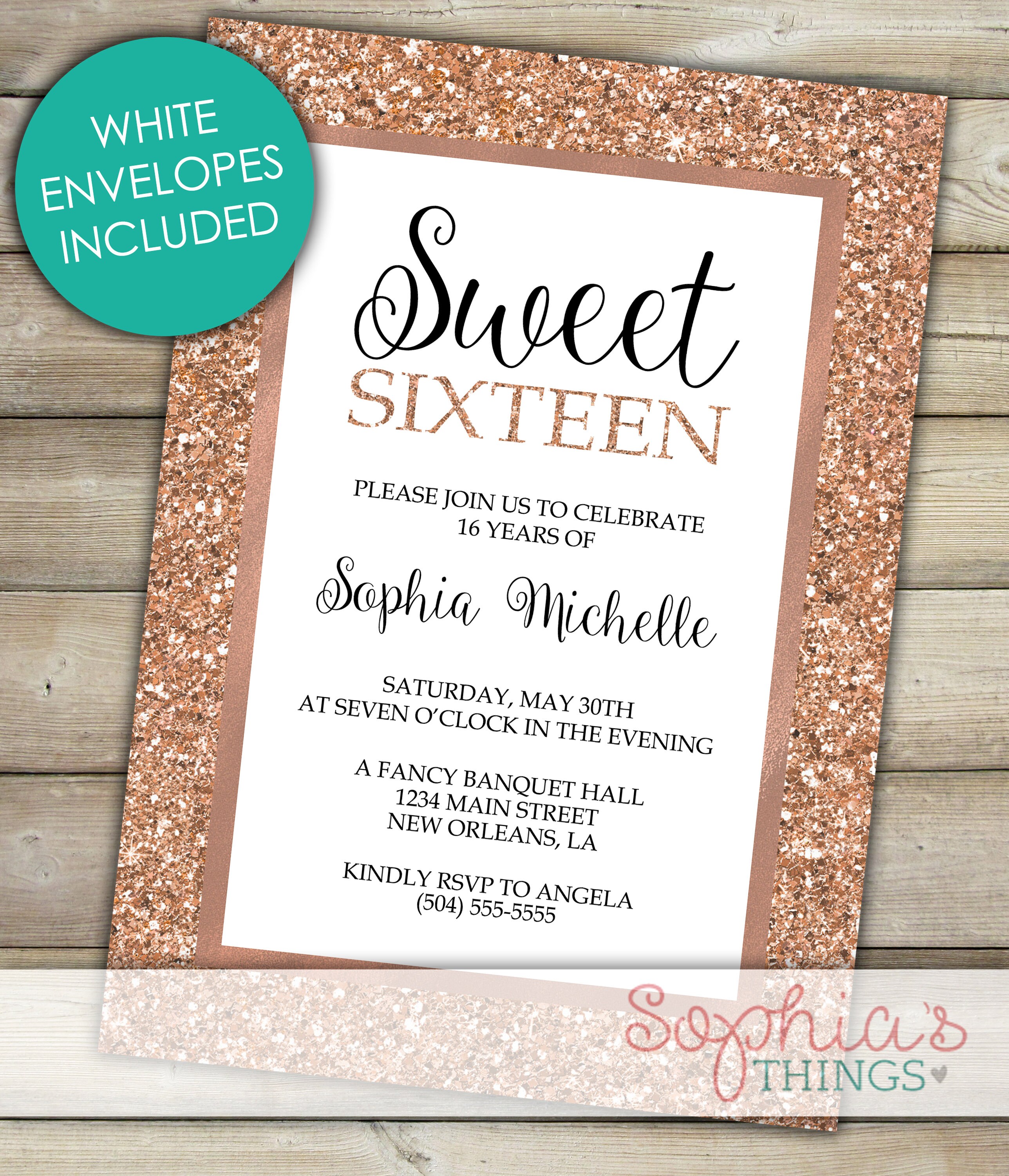 Sweet 16 Party Invitations