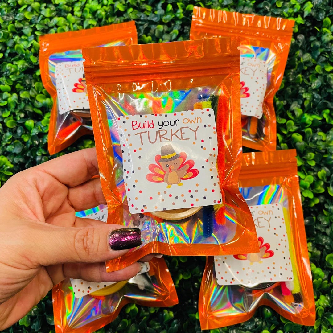 Build Your Own Turkey Kit: Thanksgiving Party Favor, Classroom Craft ...
