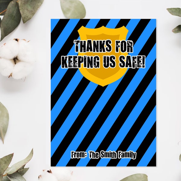 Security Guard Thank You Card - Etsy