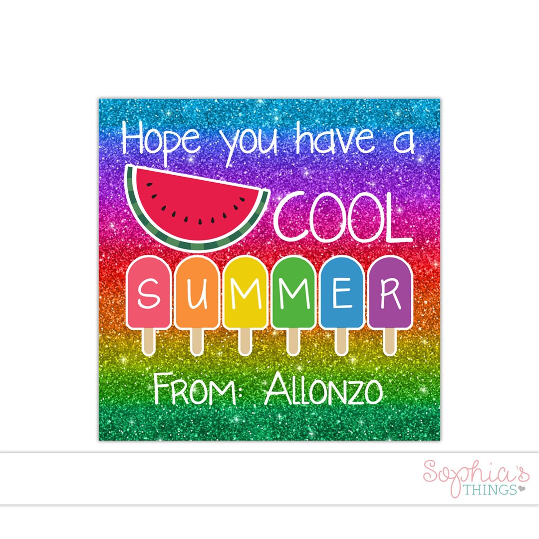 End of School Year Gift Labels, Classroom Gift Gift Label, Schools Out ...