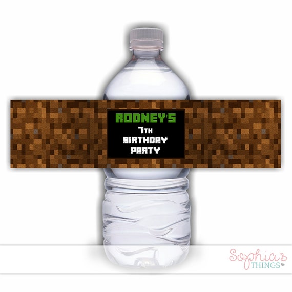 Minecraft Bottle Wrap