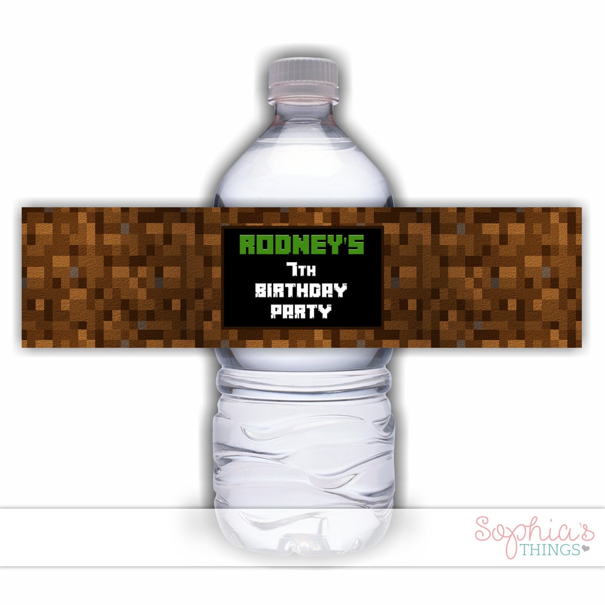Minecraft Water Bottle Label Template