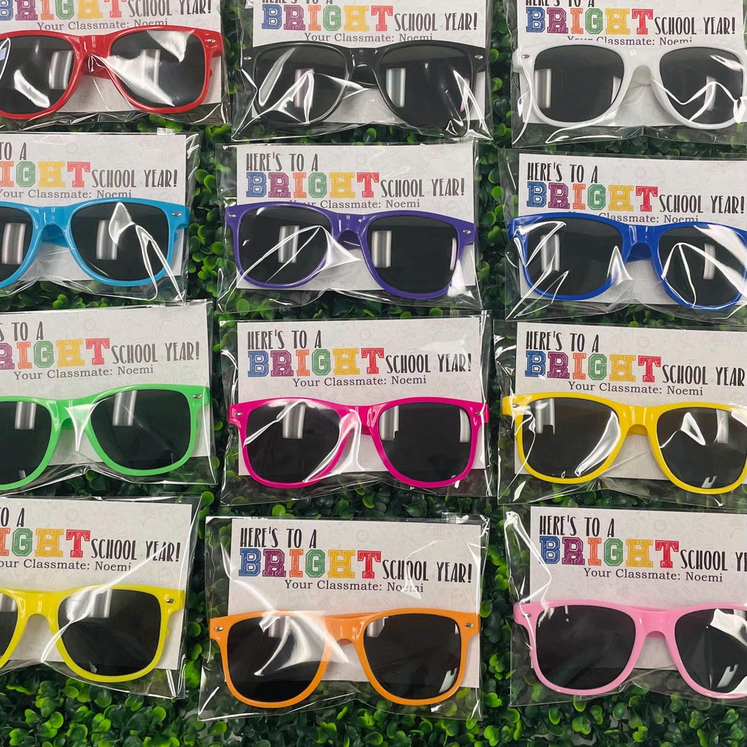 Back to School Sunglasses Gift: Personalized Student Class Party Favor ...