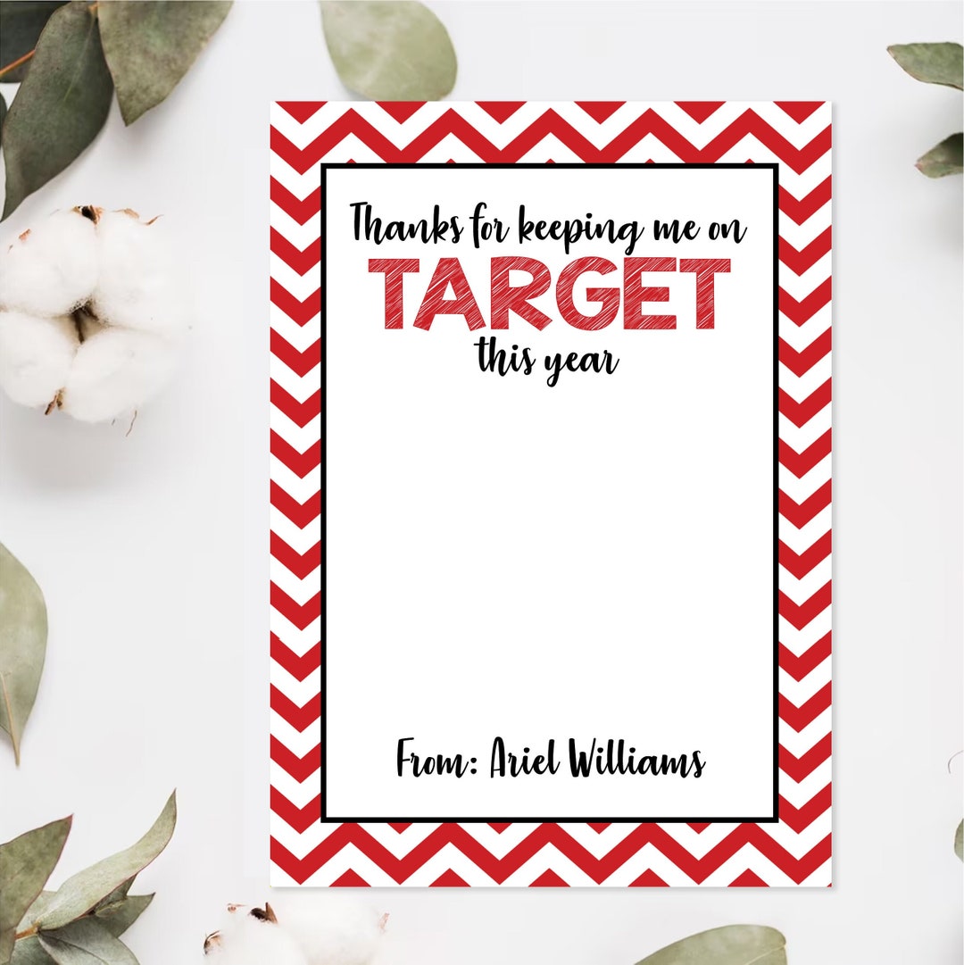 PRINTED Target Gift Card Holder, Teacher Appreciation Gift Card Holder ...