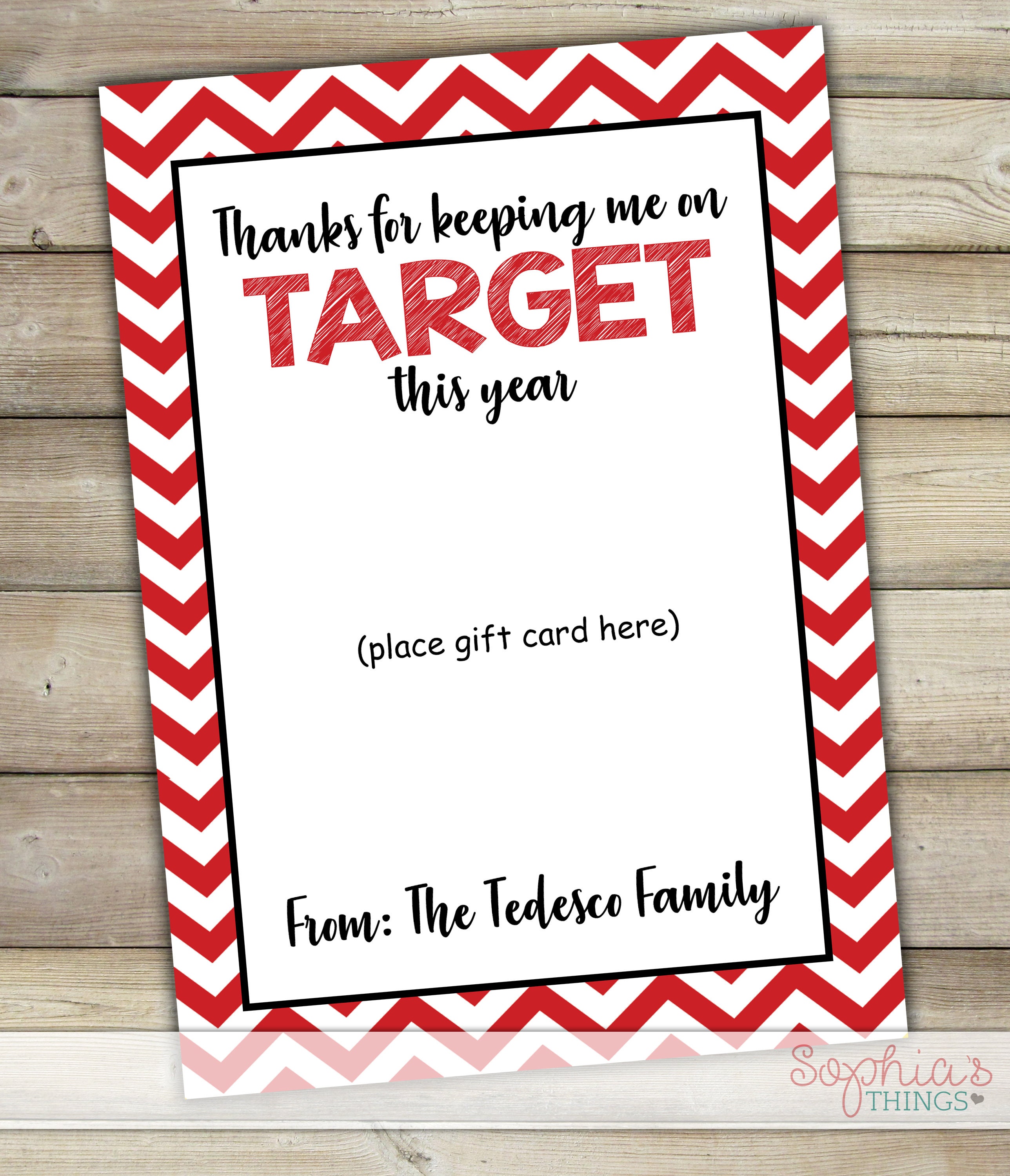 PRINTED Target Gift Card Holder Teacher Appreciation Gift - Etsy