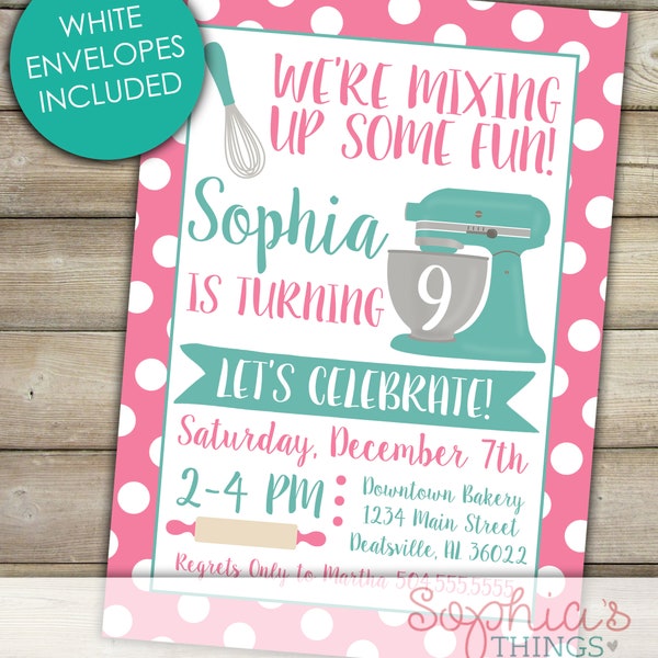 Kids Baking Party Invitation - Etsy