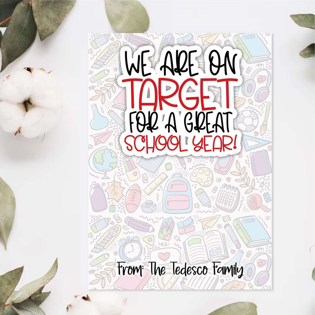 PRINTED Back to School Gift Card Holder, School Supply Gift Card Holder ...