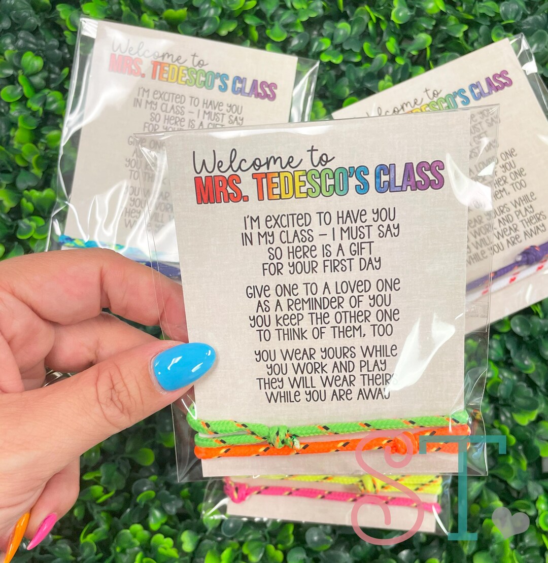 Back to School Friendship Bracelets, First Day of School Student Gift ...