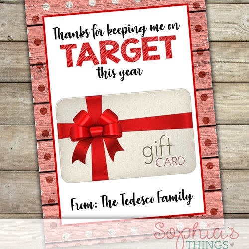 Printable/editable Thank You Keeping Me on Target This Year - Etsy