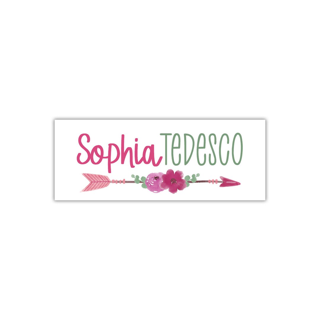 Tribal School Supply Labels, Waterproof Name Labels, Personalized Name ...