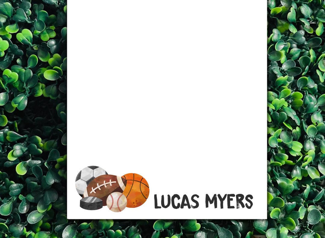 Personalized Sports Notepad: Custom Stationery Gift for Kids - Etsy