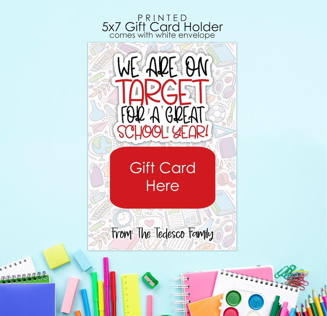 Back to School Gift Card Holder, School Supply Gift Card Holder ...