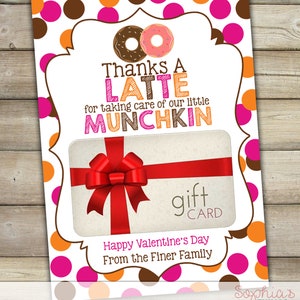 Thanks a Latte Card Gift Card Holder for Teacher - Etsy