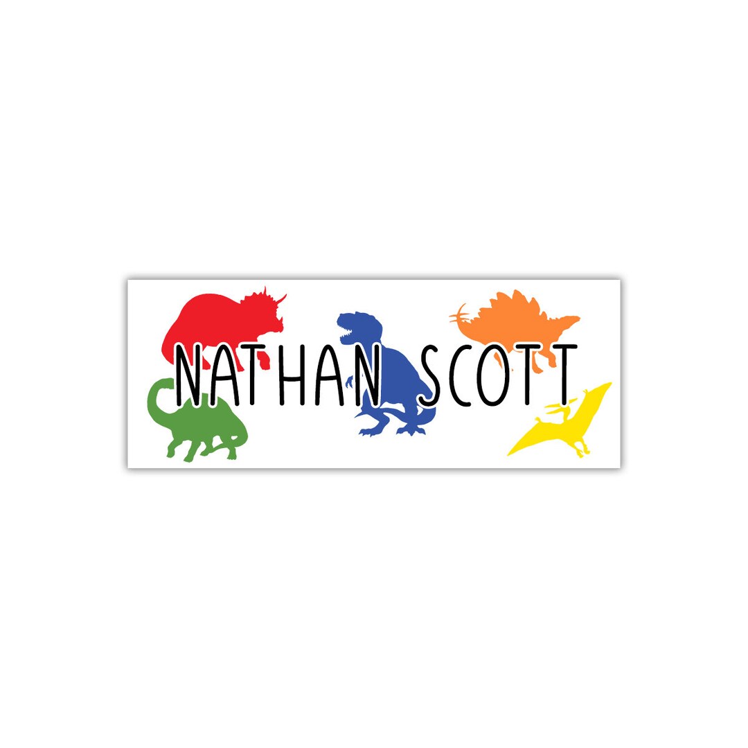 Dinosaur School Supply Labels, Waterproof Labels, Personalized Name ...