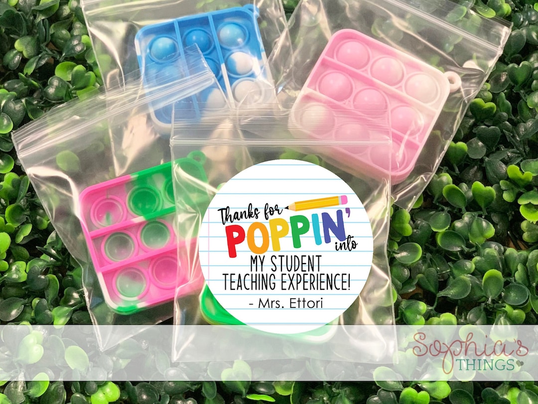 Personalized Pop Fidget Keychain: End of School Year Student Gift - Etsy