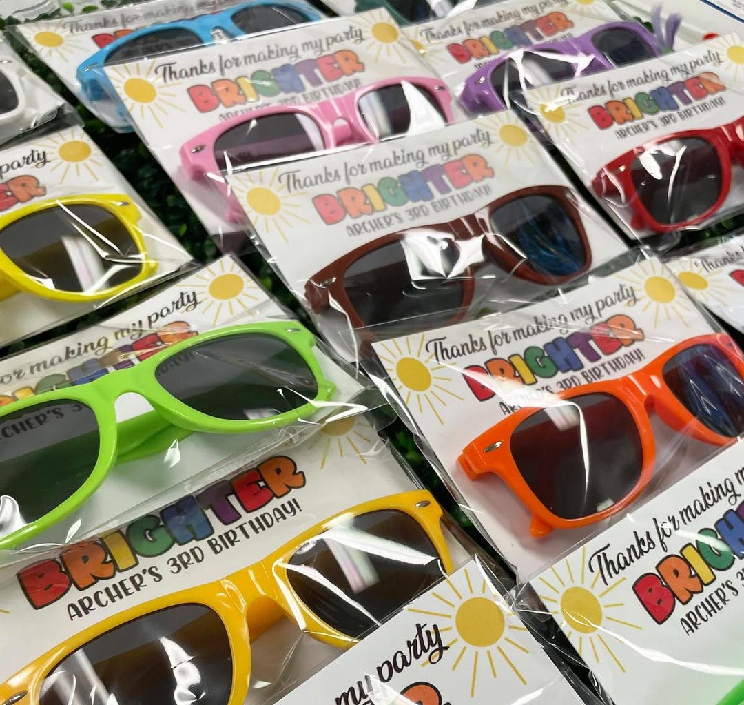 Personalized Sunglasses Party Favors: Kids Birthday Gift - Sold ...