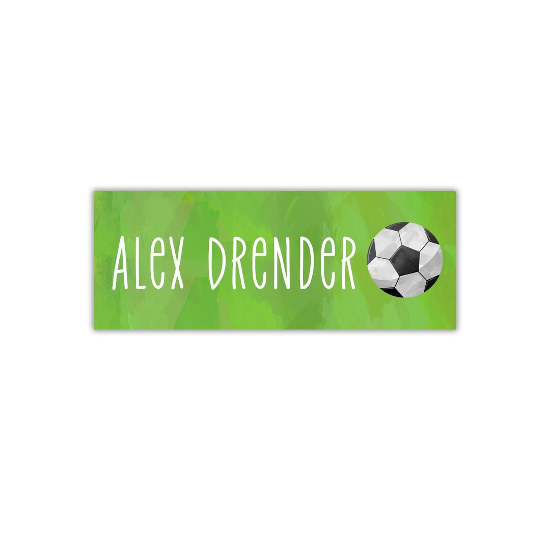 Soccer School Supply Labels: Waterproof Personalized Name Stickers - Etsy