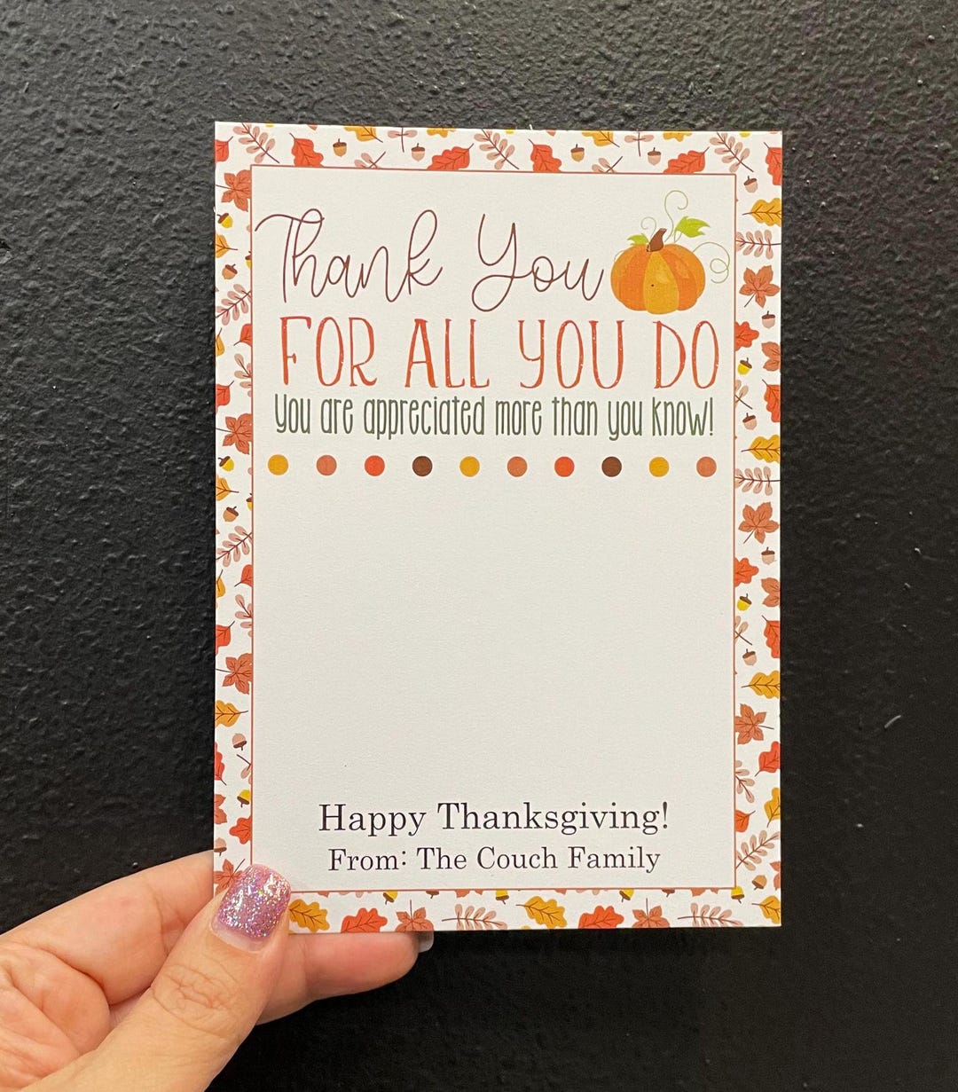 Thanksgiving Gift Card Holder, Fall Themed Teacher Appreciation Gift ...