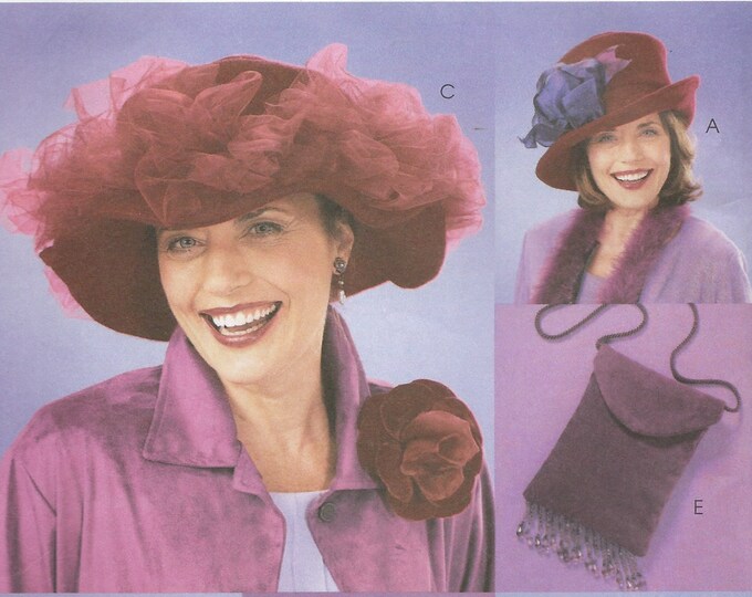 UNCUT Hat and Purses Sewing Pattern Mccall's 3987 Red Hat Society ...