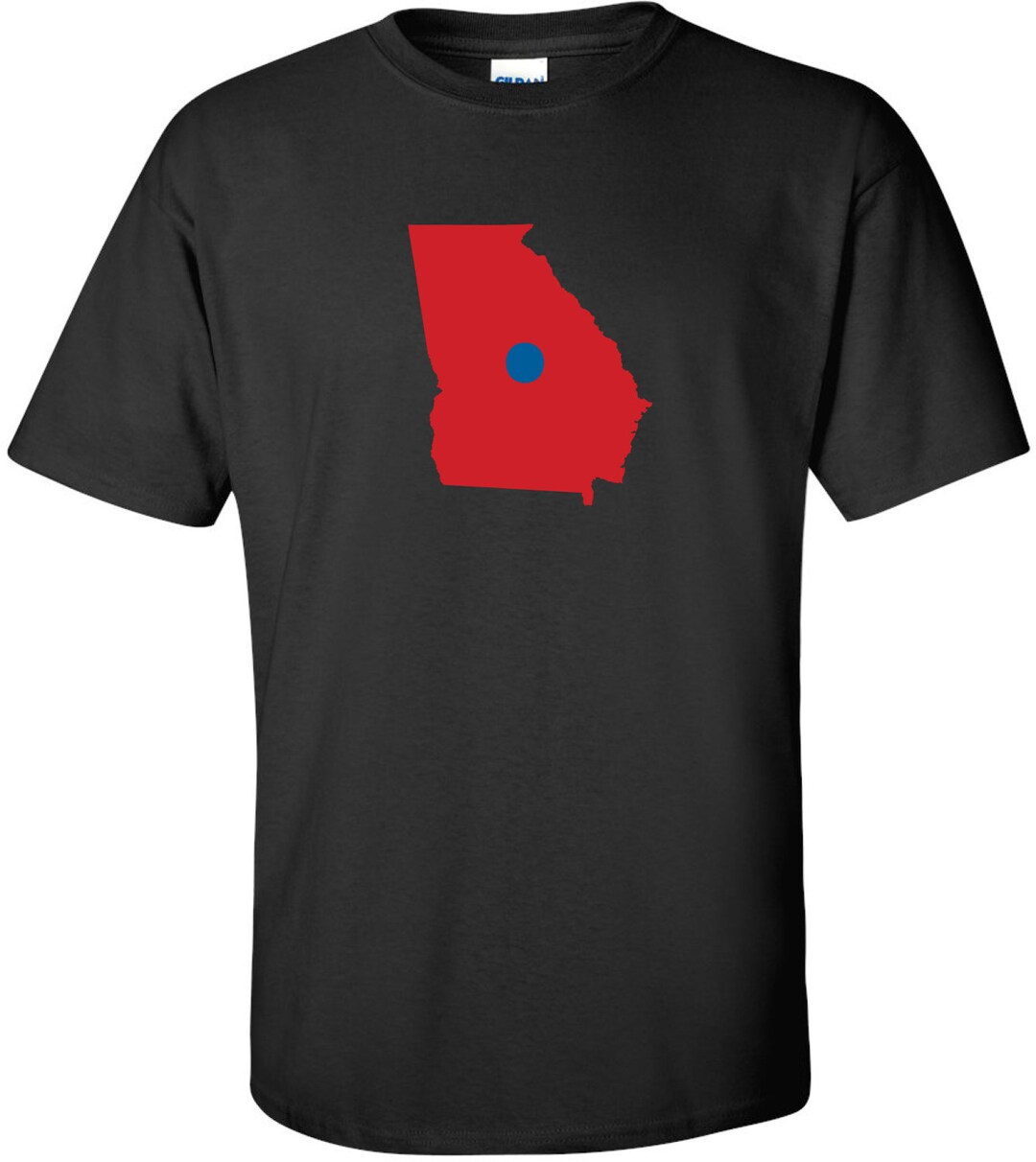 Georgia Blue Dot Red State Funny Political T-shirt - Etsy
