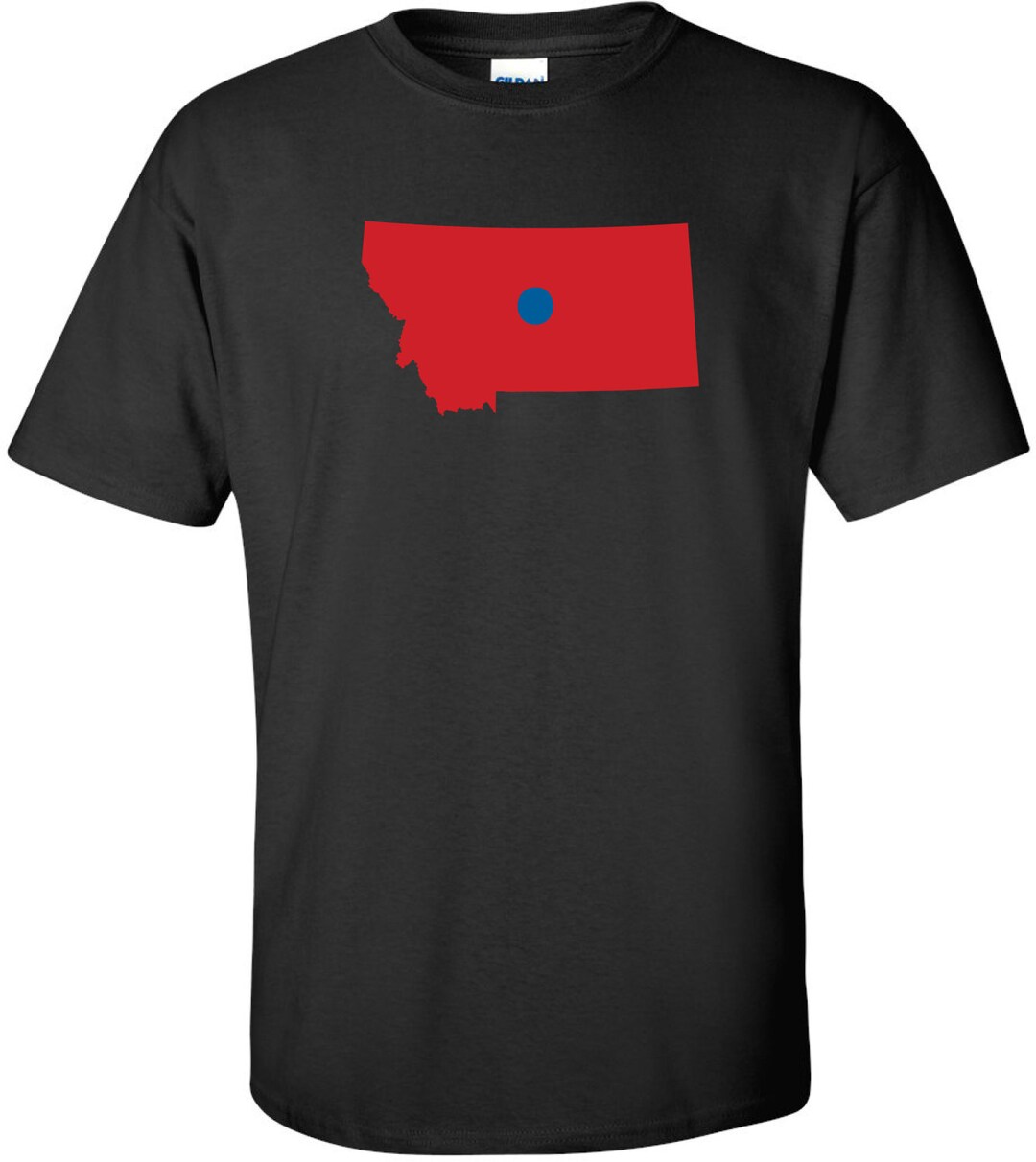 Montana Blue Dot Red State T-shirt politique amusant - Etsy France
