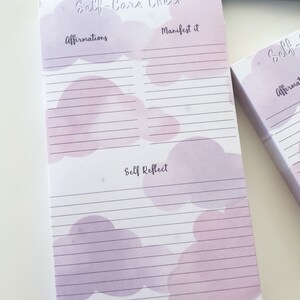 Self Care Notepad Self Care Check Self Care Tracker | Etsy