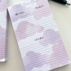 Self Care Notepad Self Care Check Self Care Tracker | Etsy