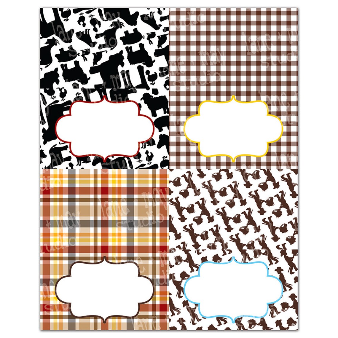 Farm Theme Party Food Labels, Tent Cards You Print at Home INSTANT ...