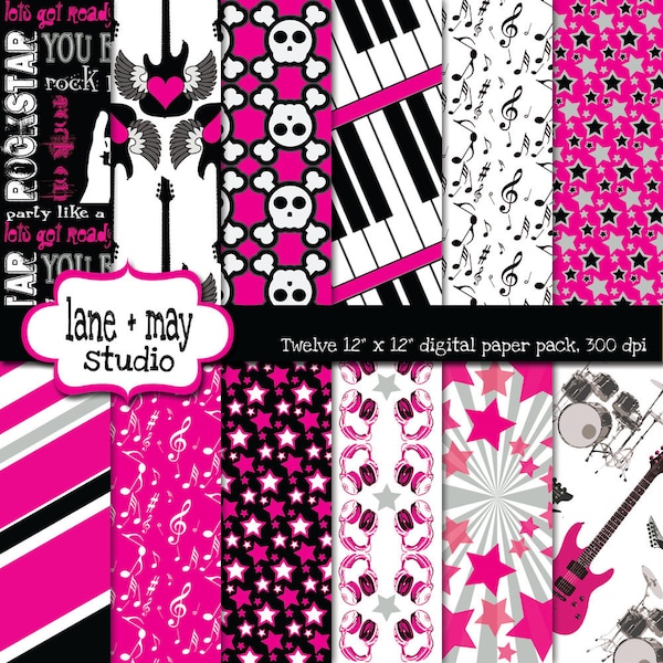 Rockstar Printable Party Decorations - Etsy