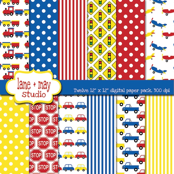 Digital Papers Mermaid Theme Patterns Aqua Green and Coral INSTANT ...