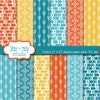 Digital Scrapbook Papers - Pink, Purple, and Yellow Quatrefoil, Polka ...