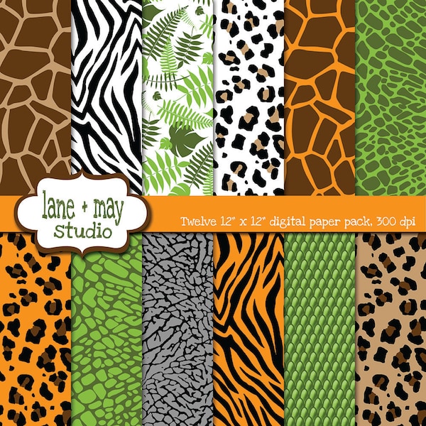 Animal Print Papers - Etsy