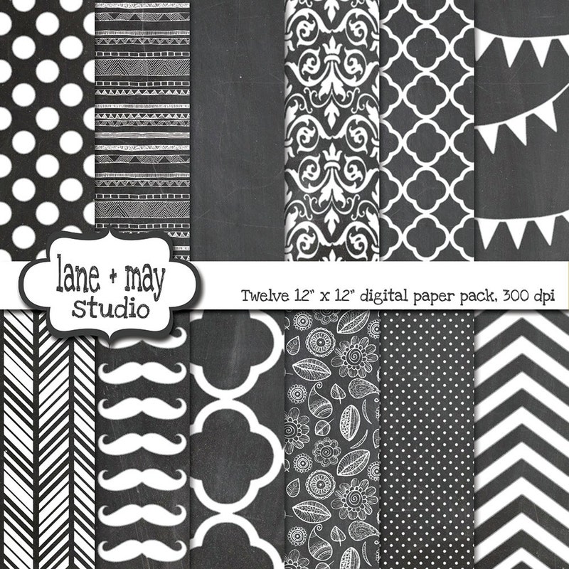 Chalkboard Pattern - Etsy