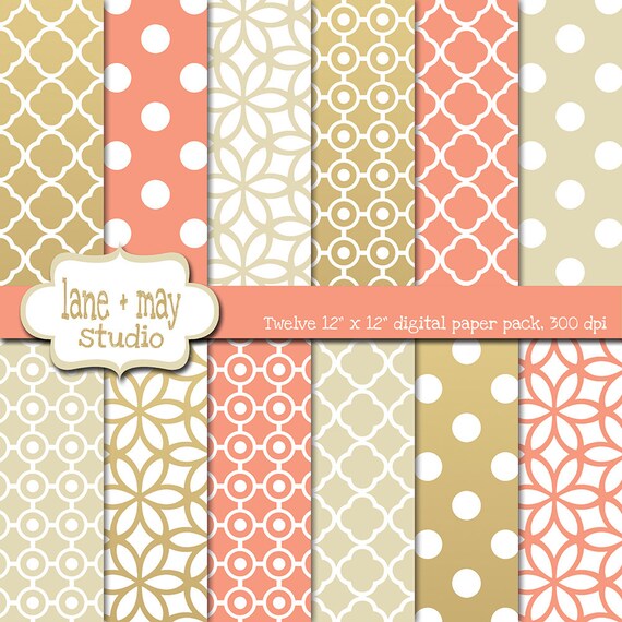 Coral Quatrefoil Pattern