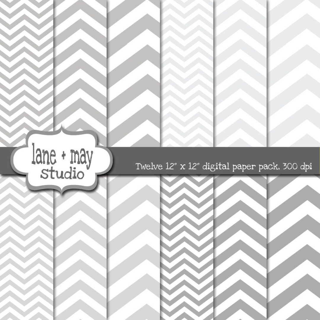 Digital Scrapbook Papers - Four Shades of Gray in Three Sizes of ...