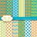 Digital Scrapbook Papers Pink and Mint Green Patterns INSTANT DOWNLOAD ...